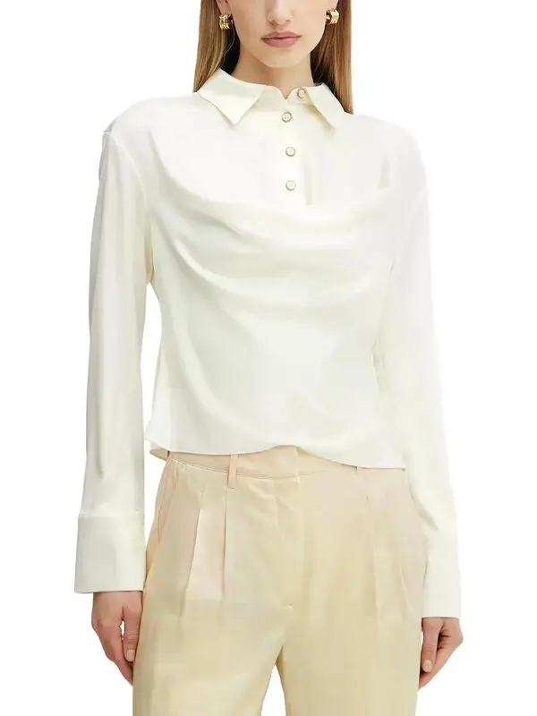 Guess Button-embellished Collared Shirt - White