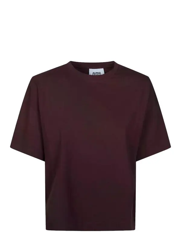 Alpha Studio Boxy Cotton T-shirt - Red