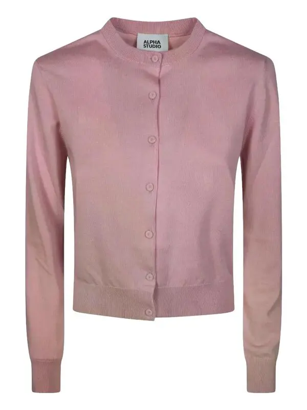 Alpha Studio Button Cardigan - Pink