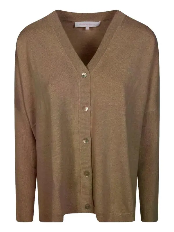 ABSOLUT CASHMERE V-neck Button Cardigan - Brown