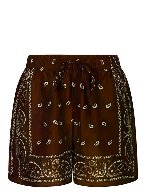 P.a.r.o.s.h Paisley Print Drawstring Shorts - Brown