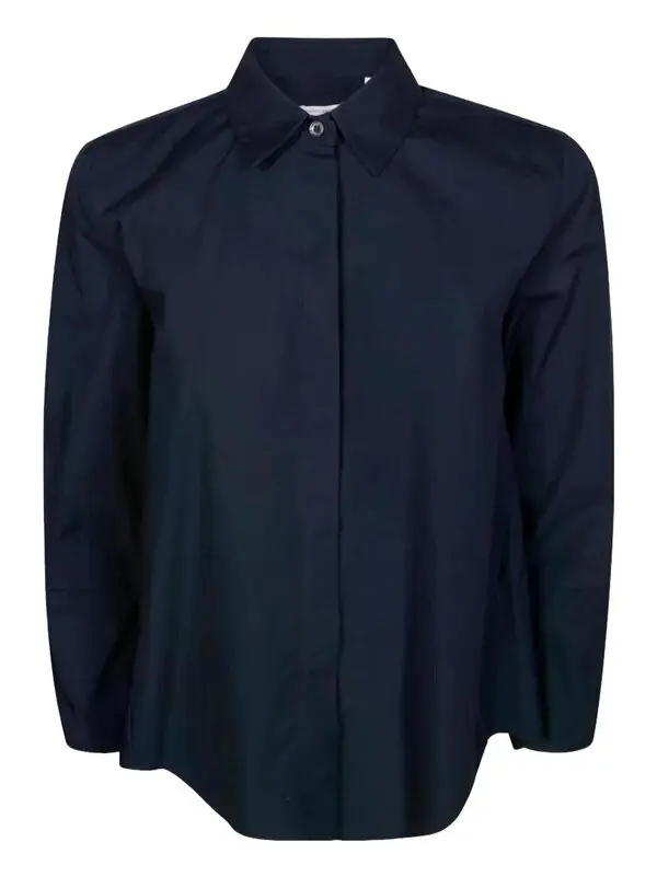 ROBERT FRIEDMAN Poplin Long-sleeve Shirt - Blue