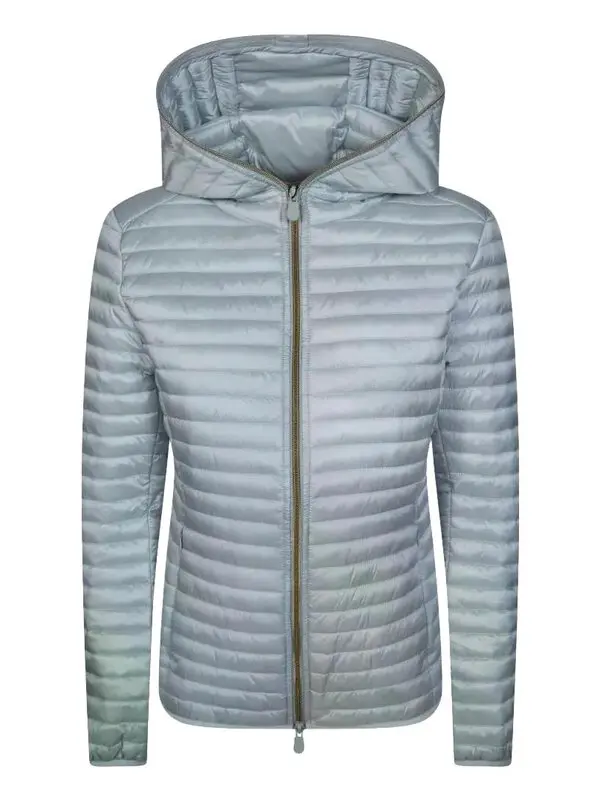 SAVE THE DUCK Hooded Quilted Jacket - Blue