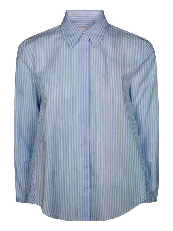ROBERT FRIEDMAN Striped Long-sleeve Shirt - Blue