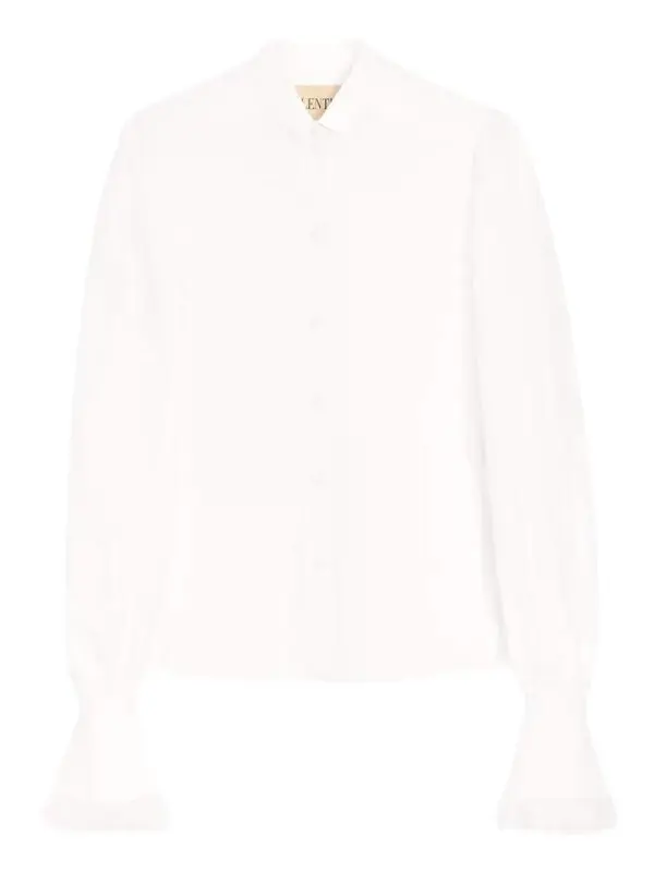 Valentino Garavani Embroidered Poplin Shirt - White