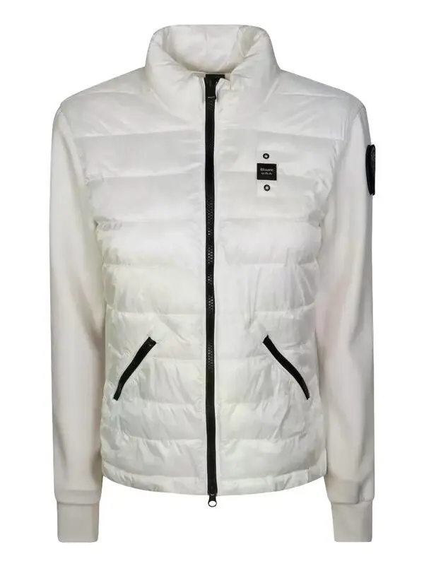 BLAUER. Biker Zip-up Quilted Jacket - White