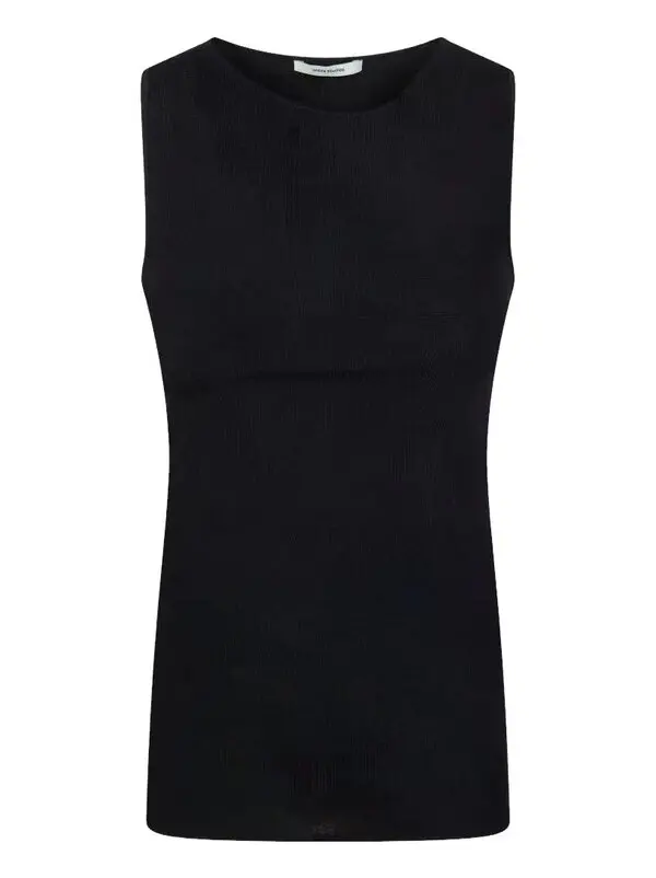 ENTIRE STUDIOS Sleeveless Boat Neck Top - Black