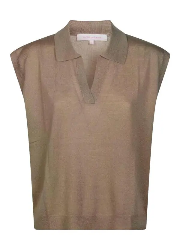 ABSOLUT CASHMERE V-neck Sleeveless Sweater - Neutrals