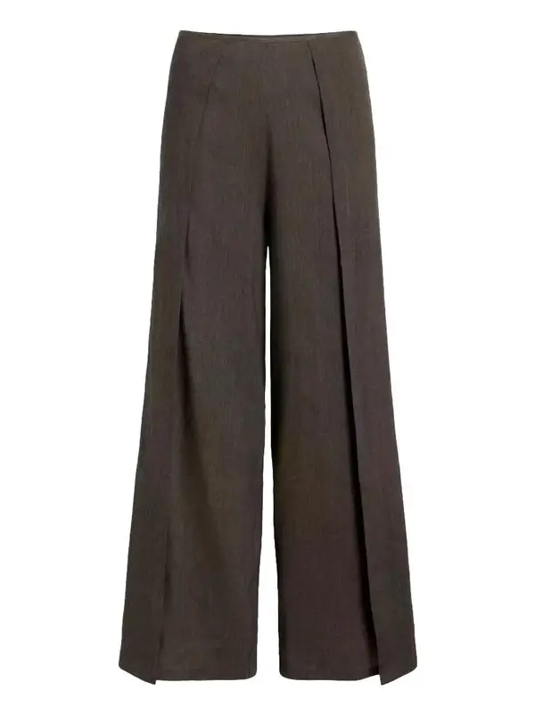 Proenza Schouler White Label Calla Pleated Palazzo Pants - Brown