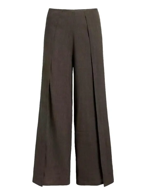 Proenza Schouler White Label Calla Pleated Palazzo Pants - Brown