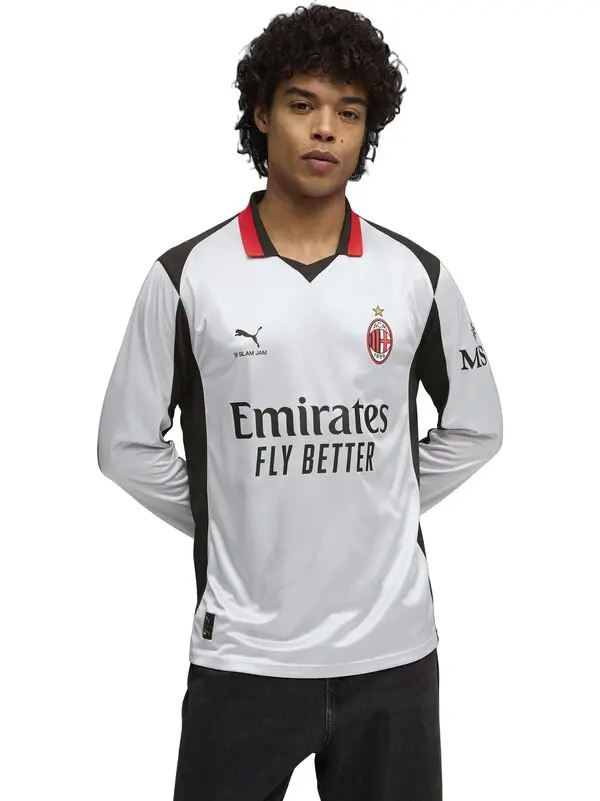 PUMA Ac Milan X Slam Jam Long Sleeve Jersey - Gray
