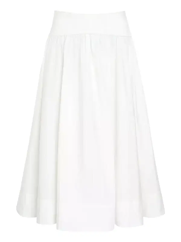 Zimmermann Gathered Mid Skirt - White