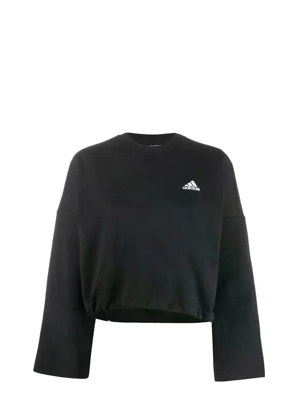 Adidas 3-stripes Cropped Sweatshirt - Black