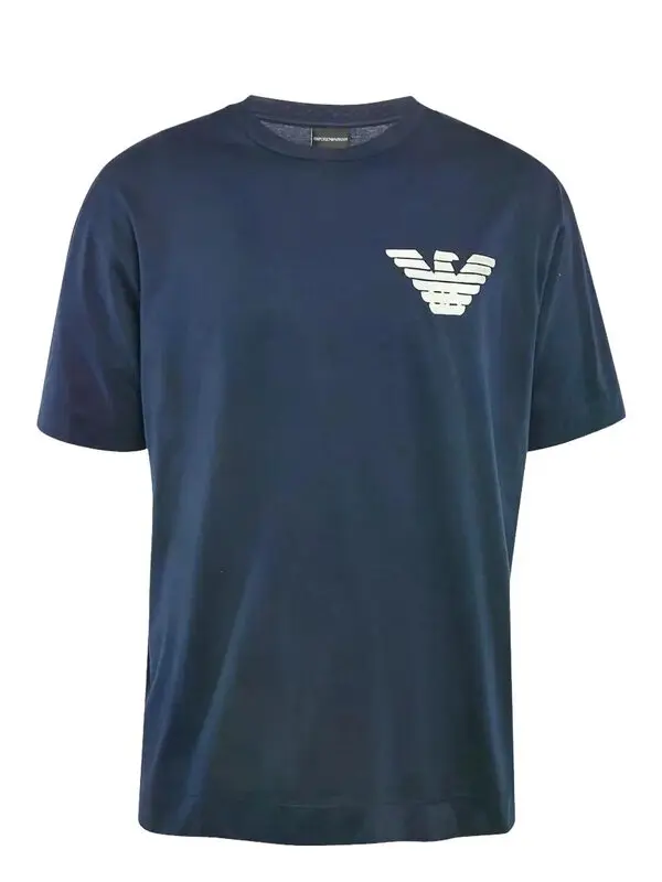 Emporio Armani Logo-appliqué T-shirt - Blue