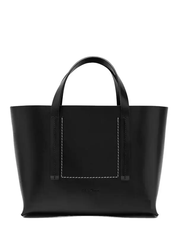 Rick Owens Small Tote Bag With Stitching - Black