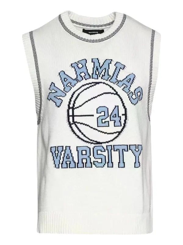 NAHMIAS Basketball Knit Jersey - White