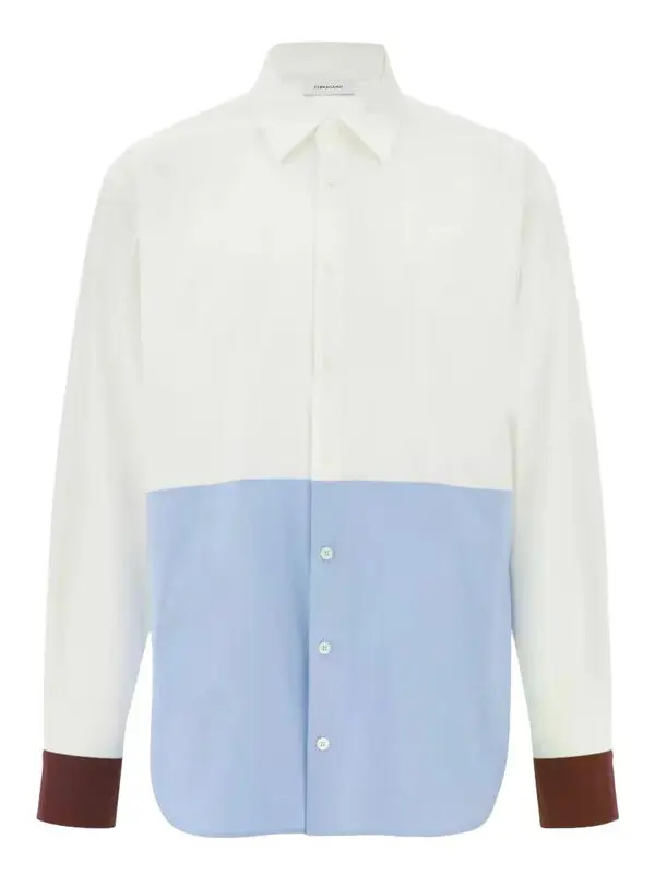 FERRAGAMO Color-block Shirt - White