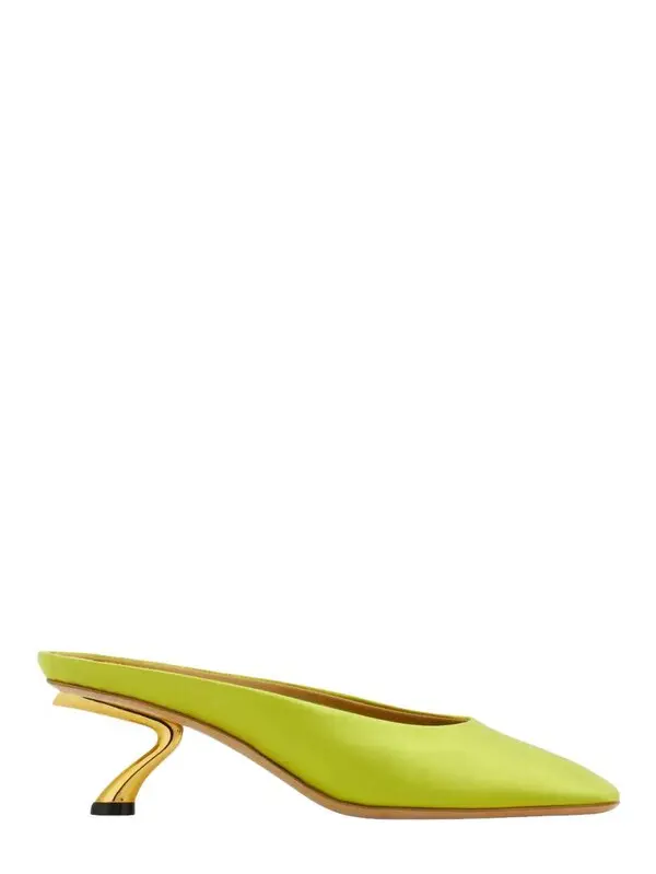 FERRAGAMO S-shaped Heeled Mules - Green