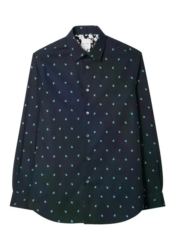 Paul Smith Tailored-fit 'ditsy Flower' Cotton Shirt - Blue