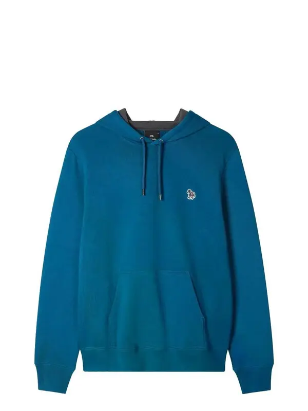 Paul Smith Zebra-patch Hoodie - Blue