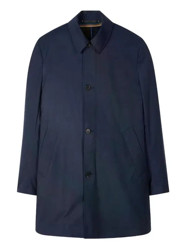 Paul Smith Buttoned Coat - Blue