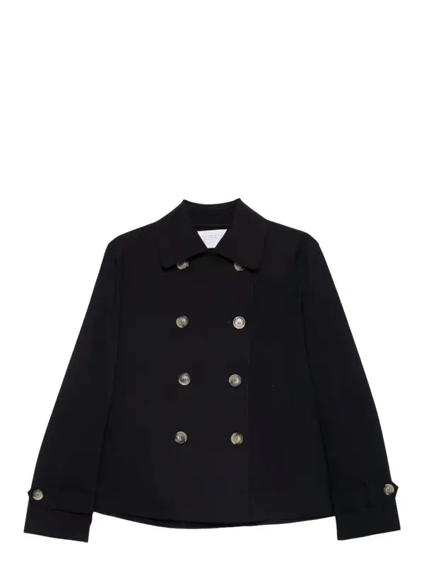 Harris Wharf London Double-breasted Jacket - Blue
