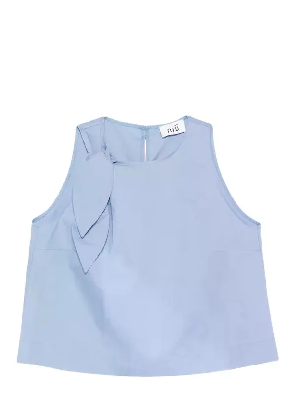 NIU Bow-detail Sleeveless Blouse - Blue