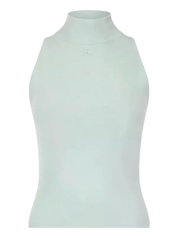 COURREGES Heritage High-neck Sleeveless Jumper - Green