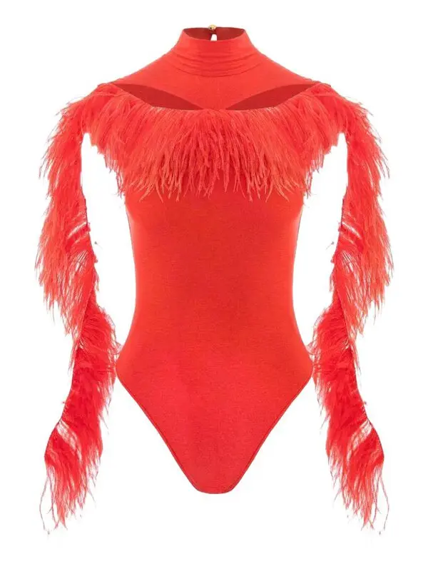 MANURI Dolly Bodysuit - Red