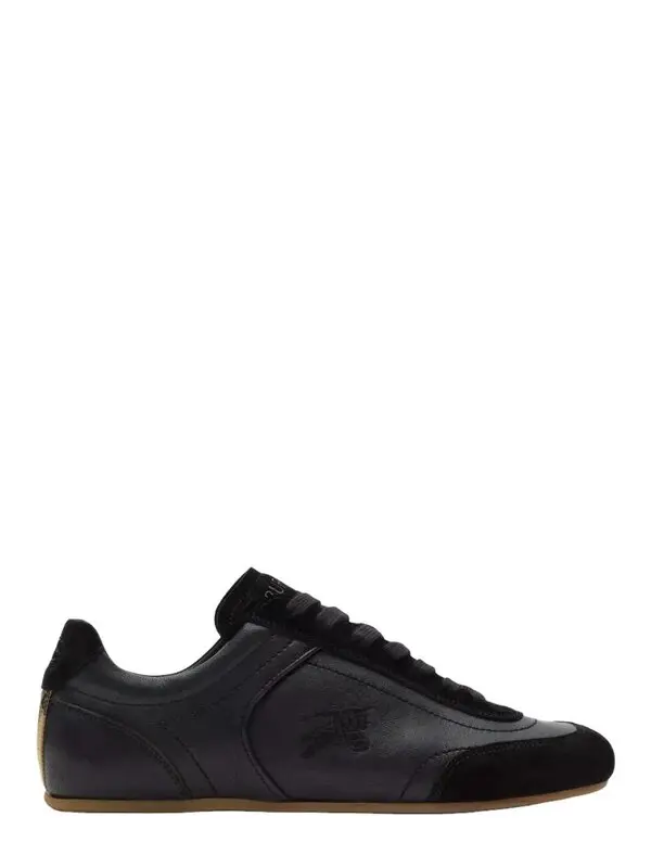 Burberry Leather Knight Runner Sneakers - Black