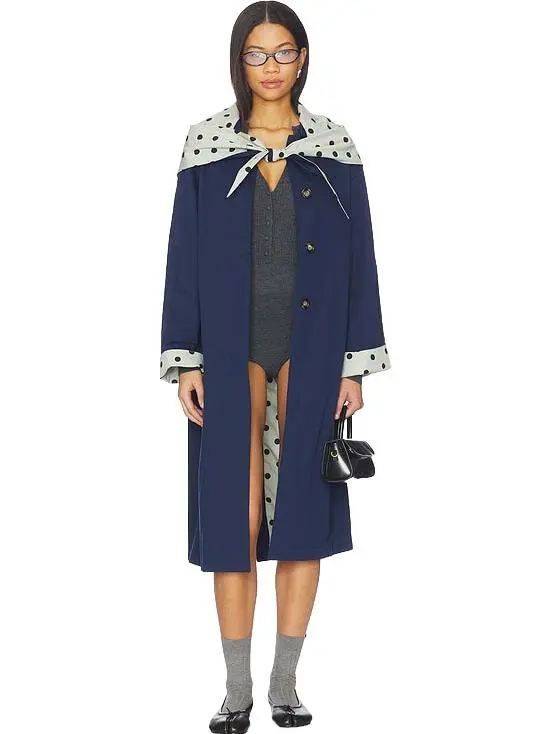 LISA SAYS GAH Olson Trench Coat - Navy