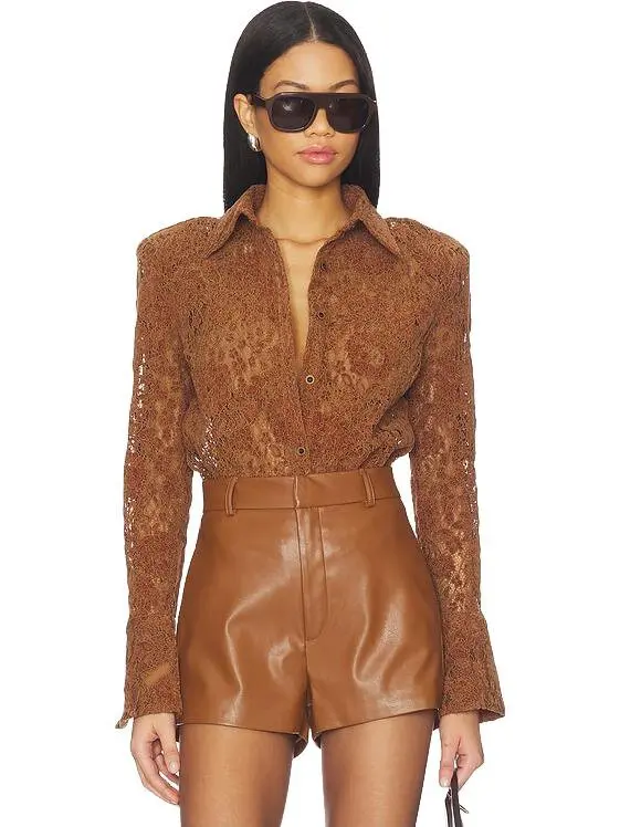 NONCHALANT LABEL Eliza Top - Cognac