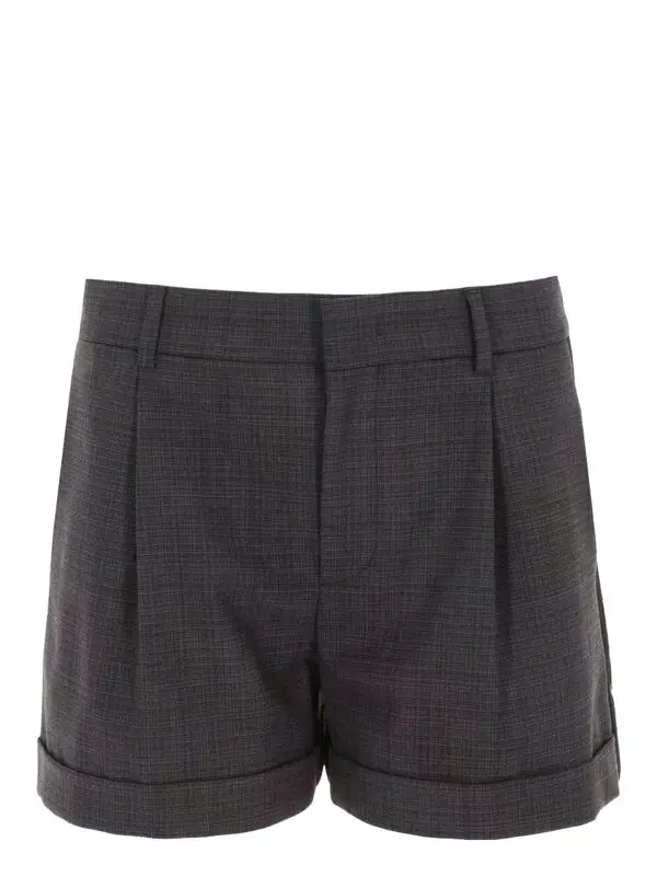 Moschino Cuffed Pleated Shorts - Grey