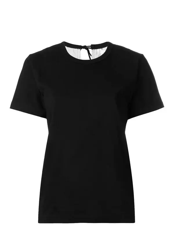 Comme Des Garçons Tie Fastening T-shirt - Black