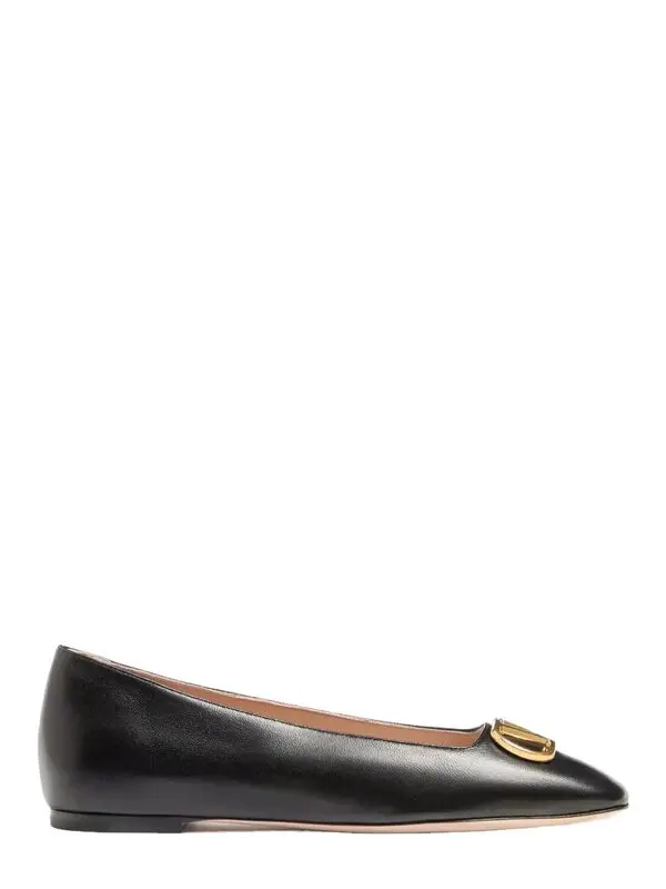 Valentino Garavani Vlogo Signature Nappa Ballerinas - Black