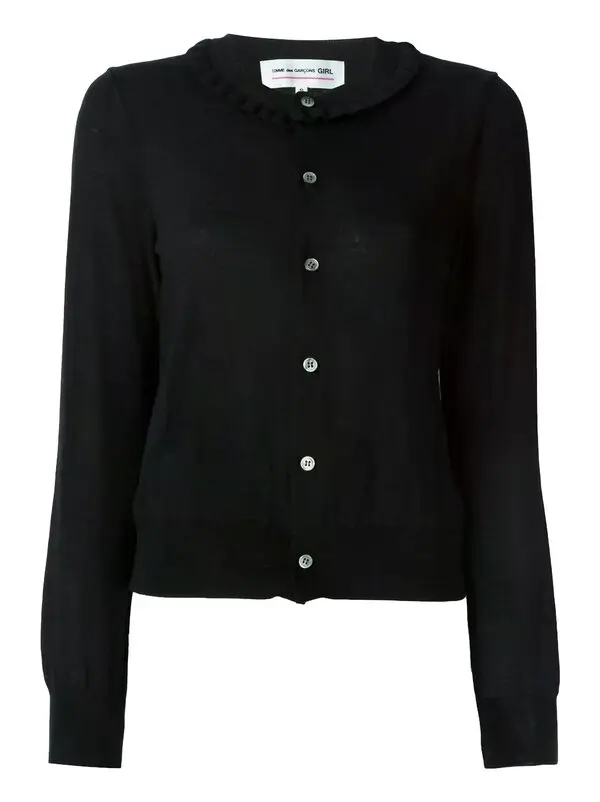 Comme Des Garçons Frill Neck Cardigan - Black