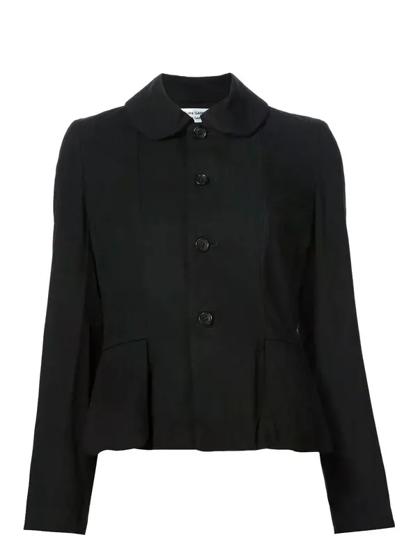Comme Des Garçons Round Collar Cropped Jacket - Black