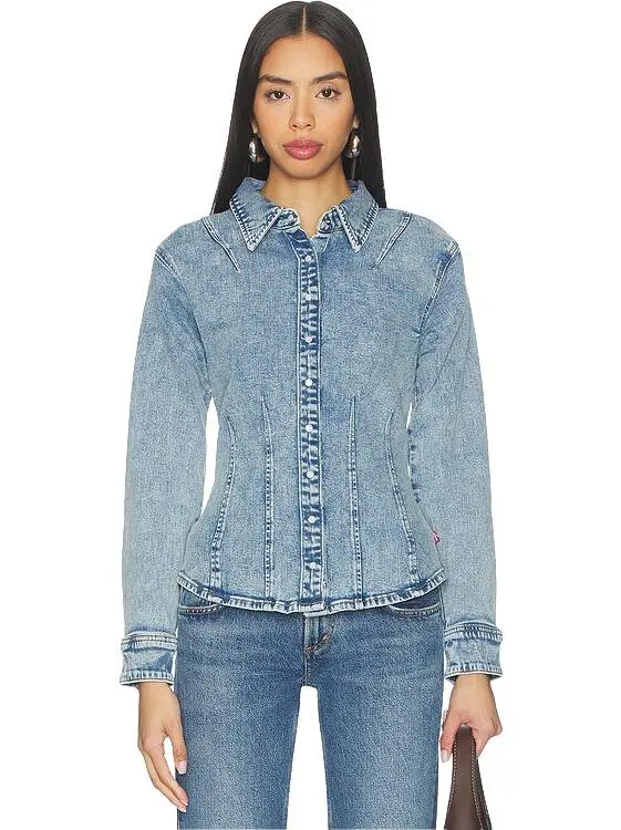 LEVI'S Long Sleeve Shaped Shirt - Blue