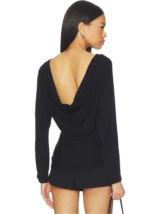 EB DENIM Zinnia Long Sleeve Top - Black