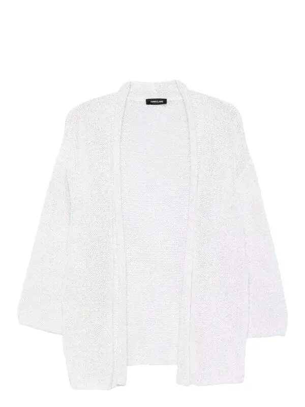 ANNE CLAIRE Open-front Cardigan - White