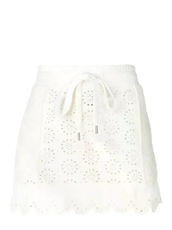 FENTY X PUMA Scalloped Drawstring Mini Skirt - White