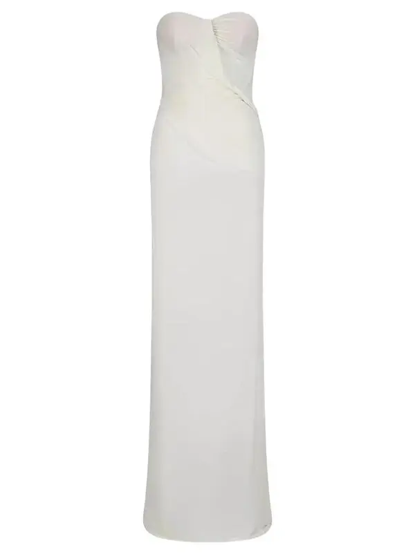 Blumarine Strapless Maxi Dress - White