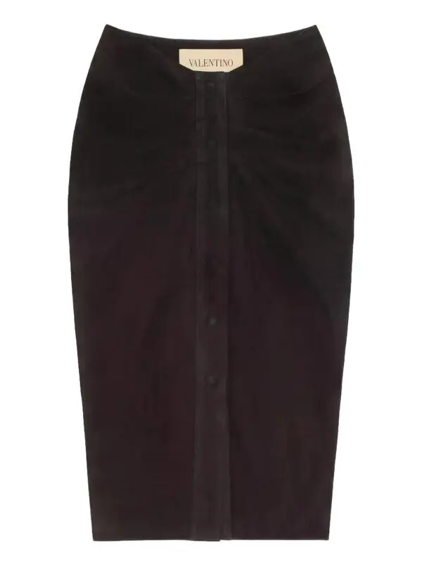 Valentino Garavani Suede Skirt - Black