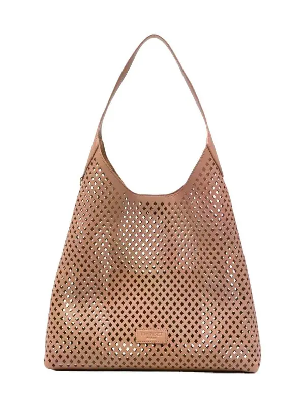 TWINSET Perforated Shoulder Bag - Brown