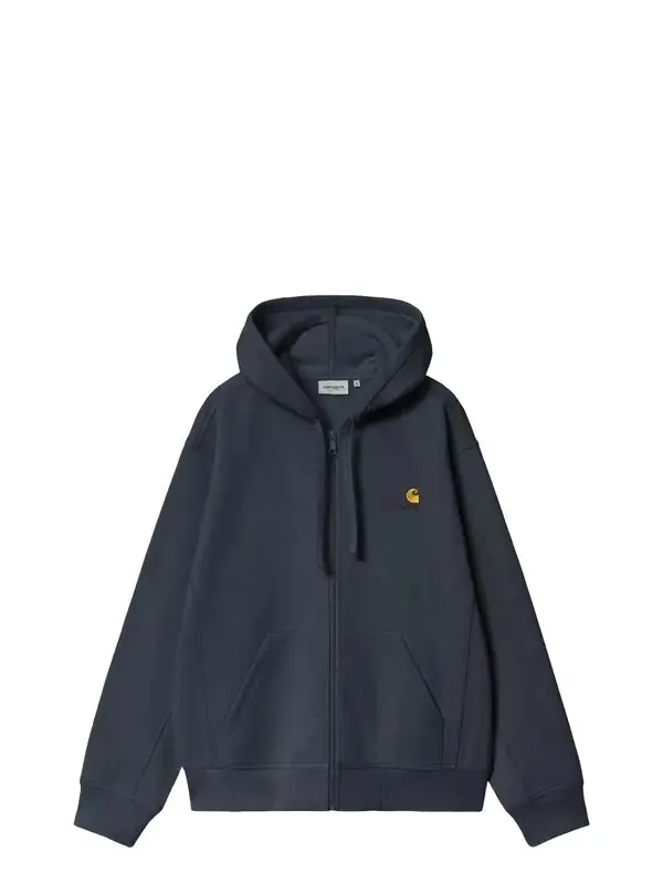 Carhartt Work In Progress American Script Zip-up Hoodie - Blue