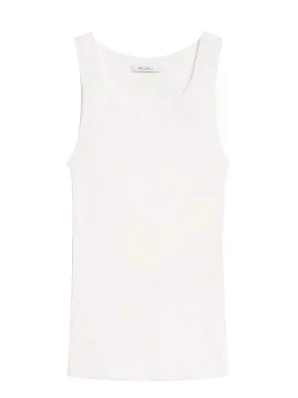 Max Mara Ribbed Vest - White