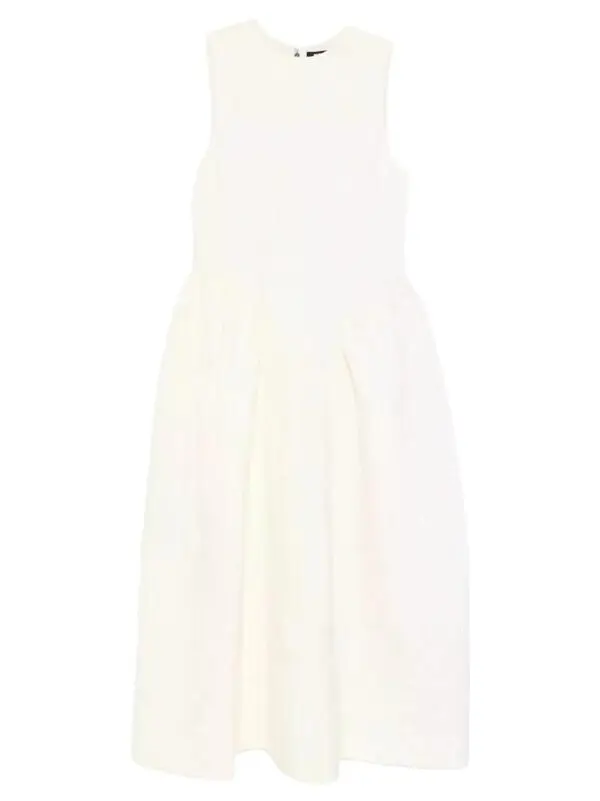 ROTATE BY BIRGER CHRISTENSEN Round-neck Midi Dress - Neutrals