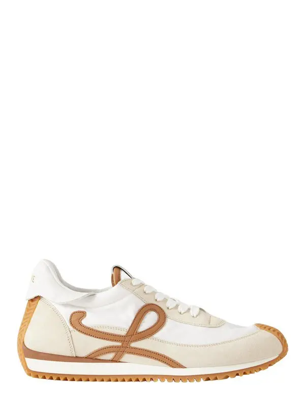 Loewe Flow Runner 2.0 Leather-trimmed Sneakers - Neutrals
