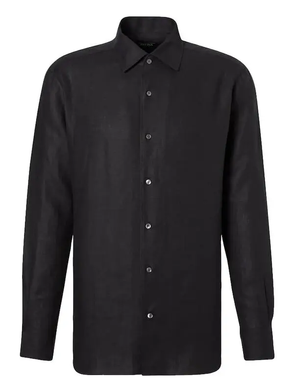 Zegna Linen Shirt - Black