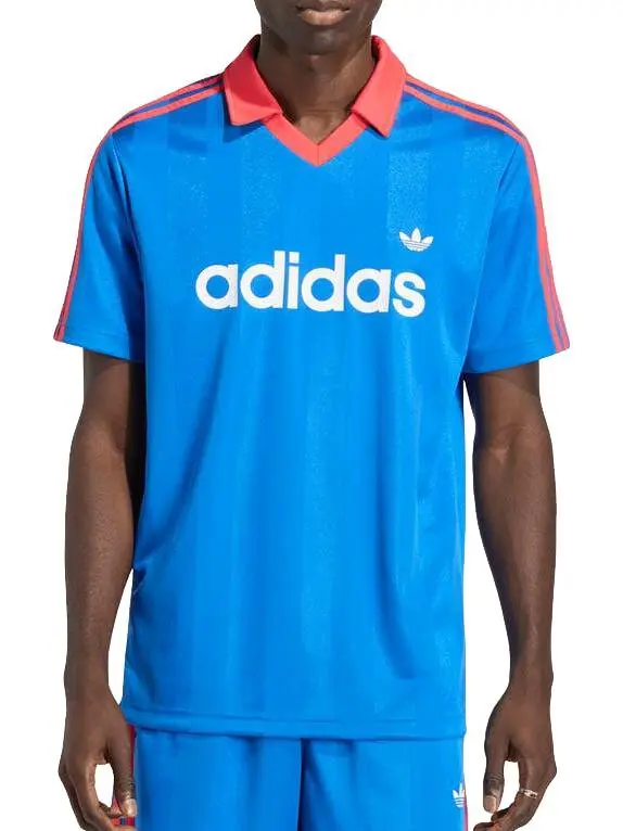 Adidas Logo Jacquard Jersey - Blue